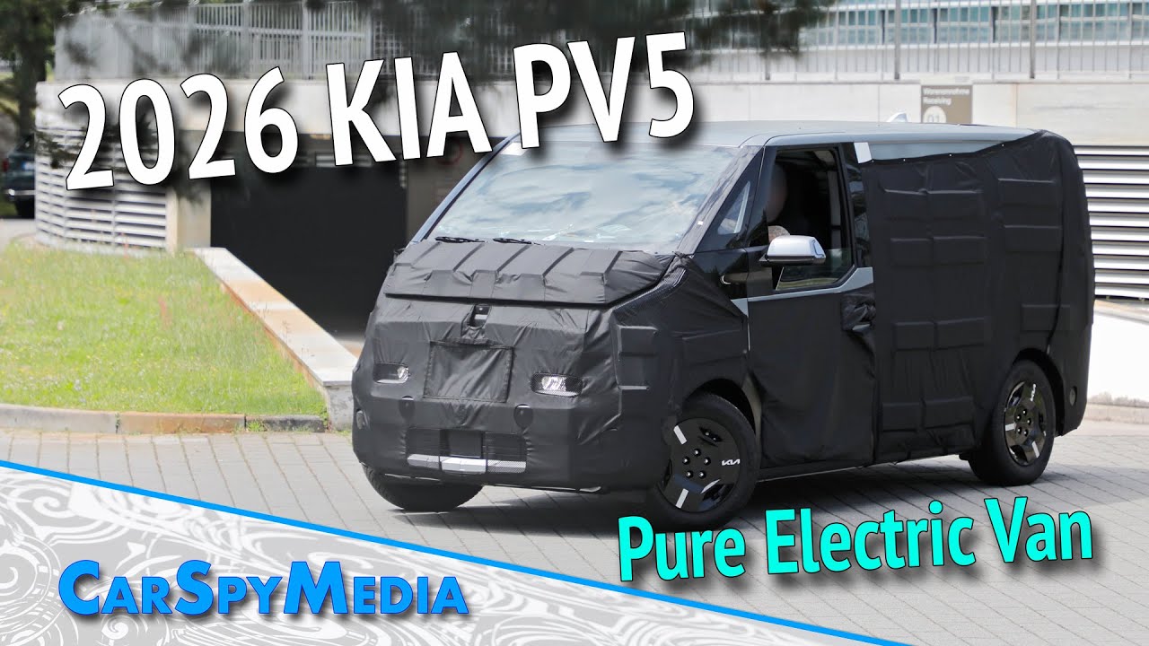 2026 KIA PV5 Prototype Electric Van Details Of Volkswagen ID. Buzz Rival Caught At Charging ...